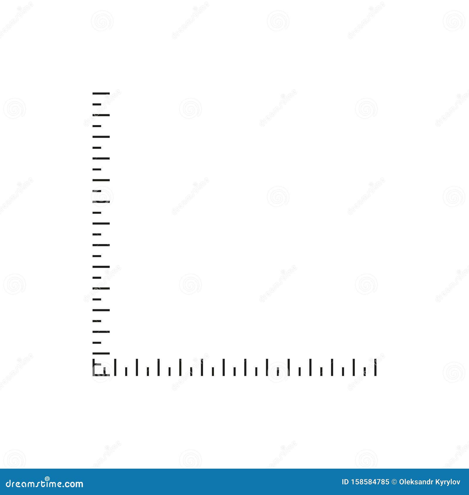 Vertical and Horizontal Ruler. Template for Your Design Works. Stock ...