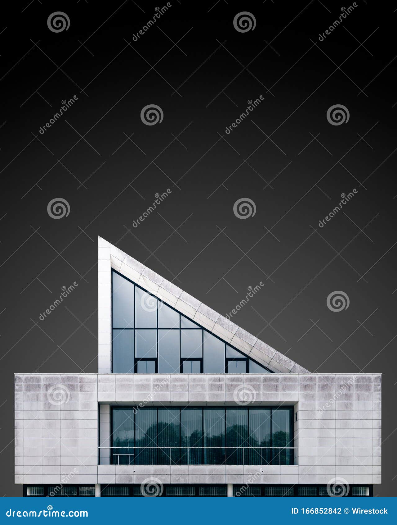 Vertical Illustration of an Exotic Metal Structure on a Black ...
