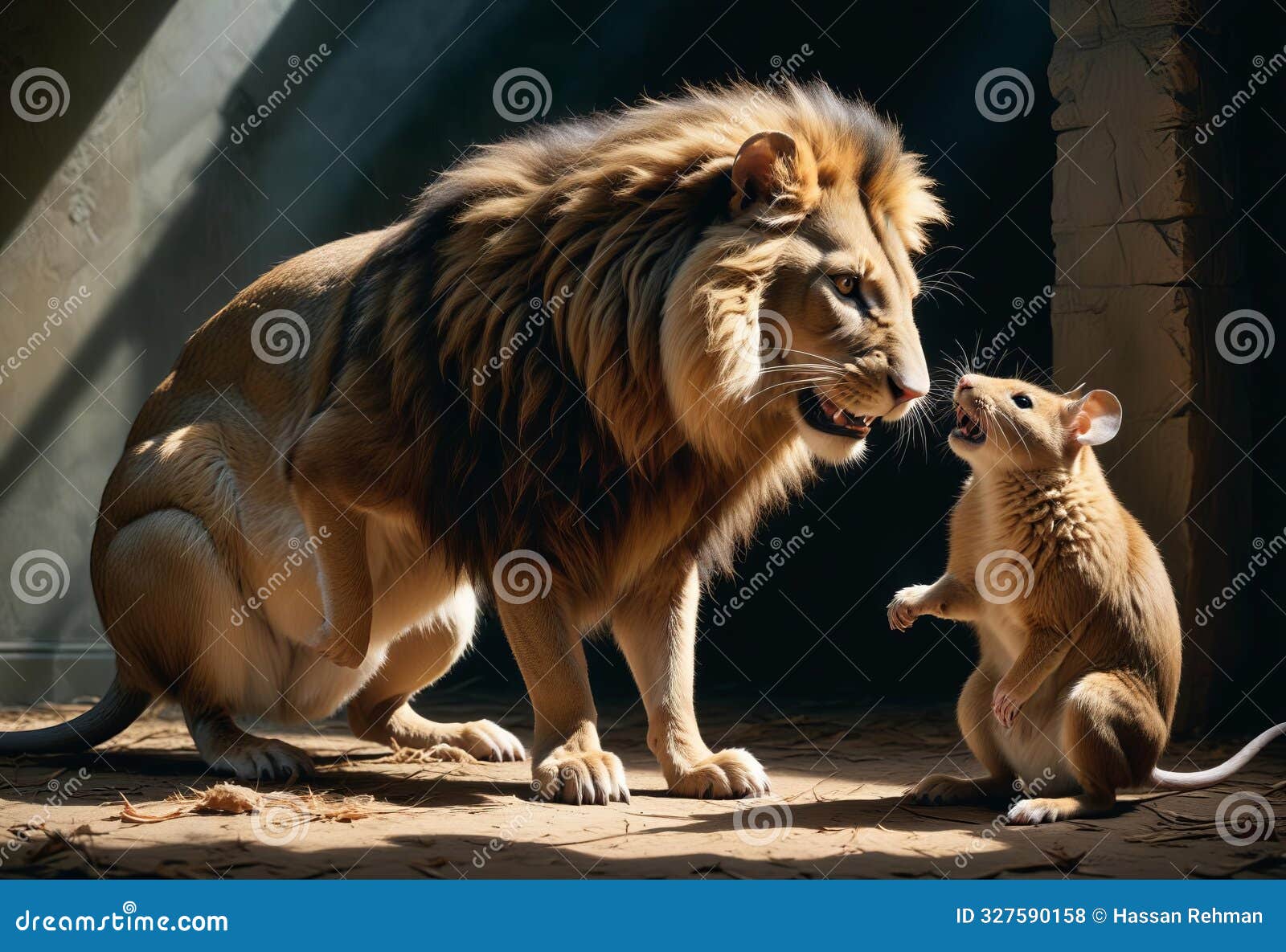 Vertical Illustration of a Mouse on Its Knees, Begging for Mercy Stock ...