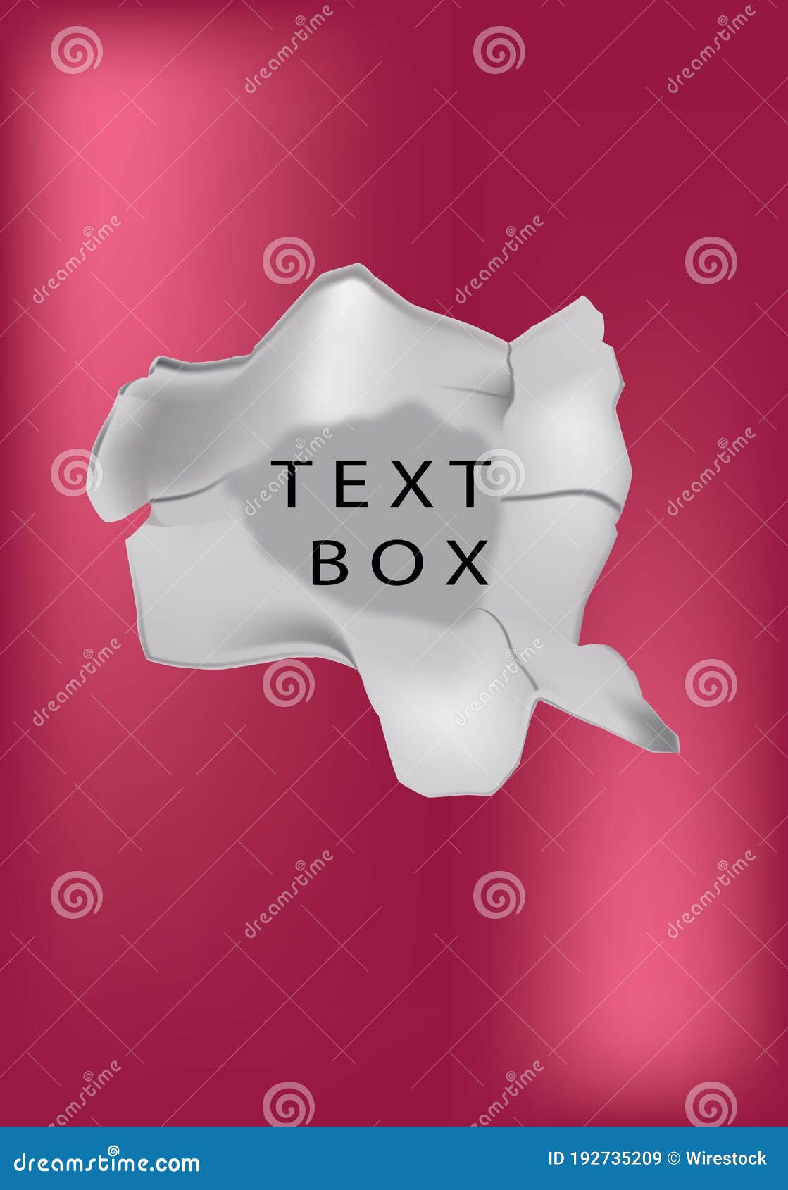 Vertical Illustration of a Text Box on a Pink Paper Stock Illustration ...