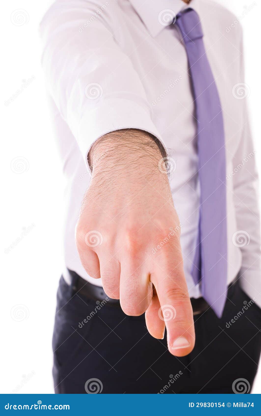 Businessman Pointing with Finger. Stock Photo - Image of corporate ...