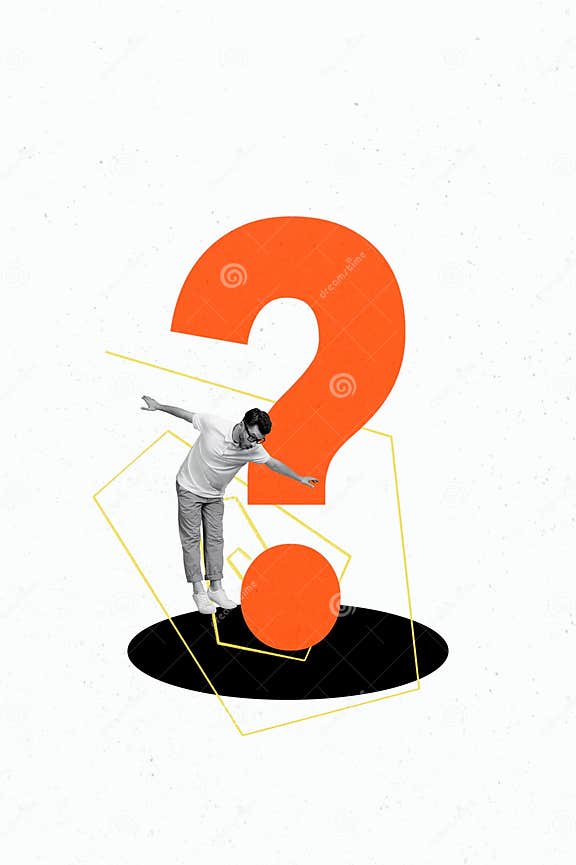 Vertical Image Collage Falling Ban Balance Question Mark Find Answer ...