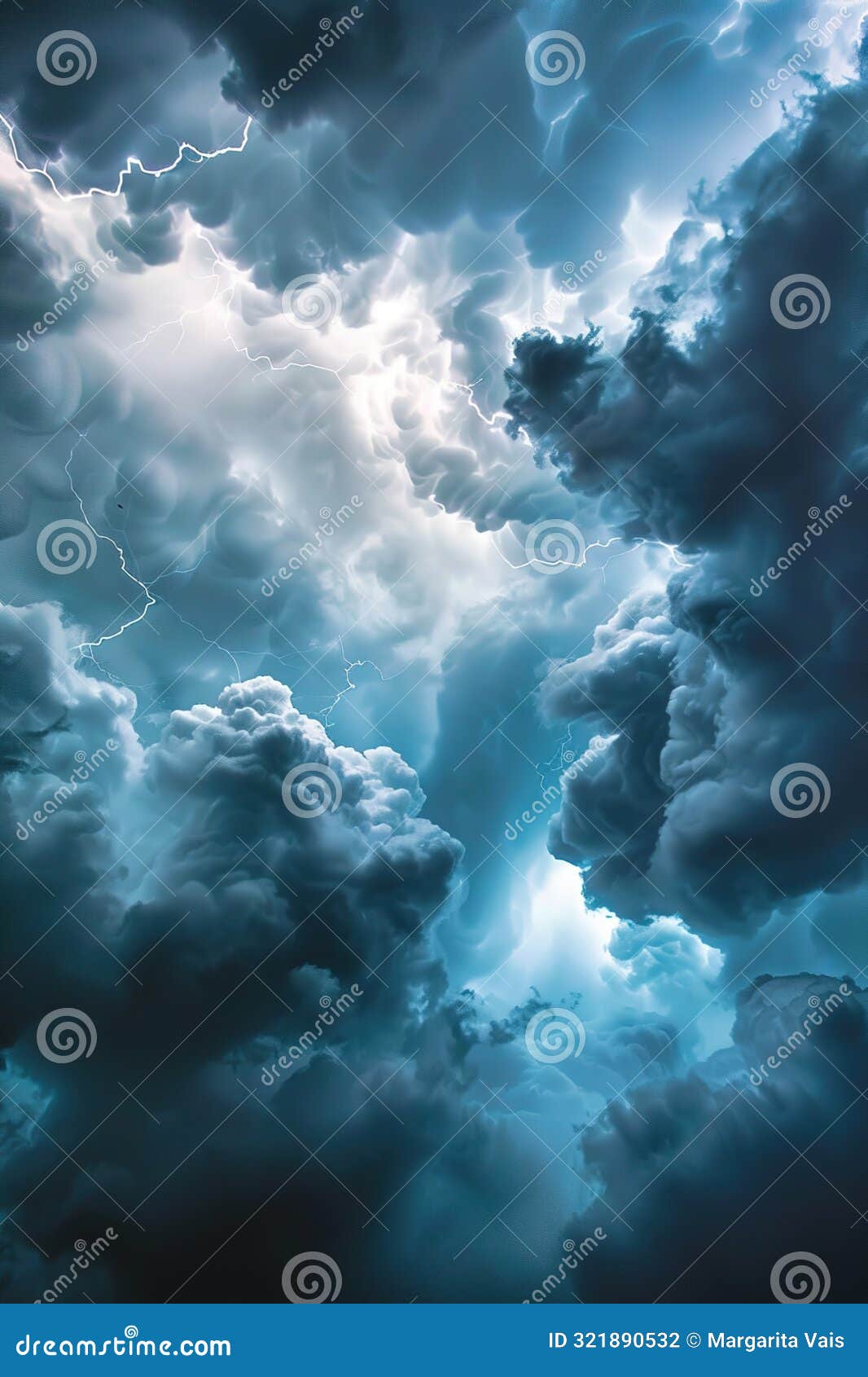 Vertical Image of Dark Dramatic Stormy Sky with Heavy Clouds and ...