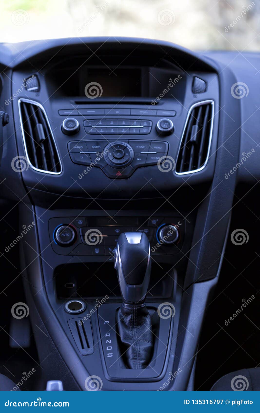 Vertical Image of the Dashboard of a Modern Car Stock Image - Image of ...