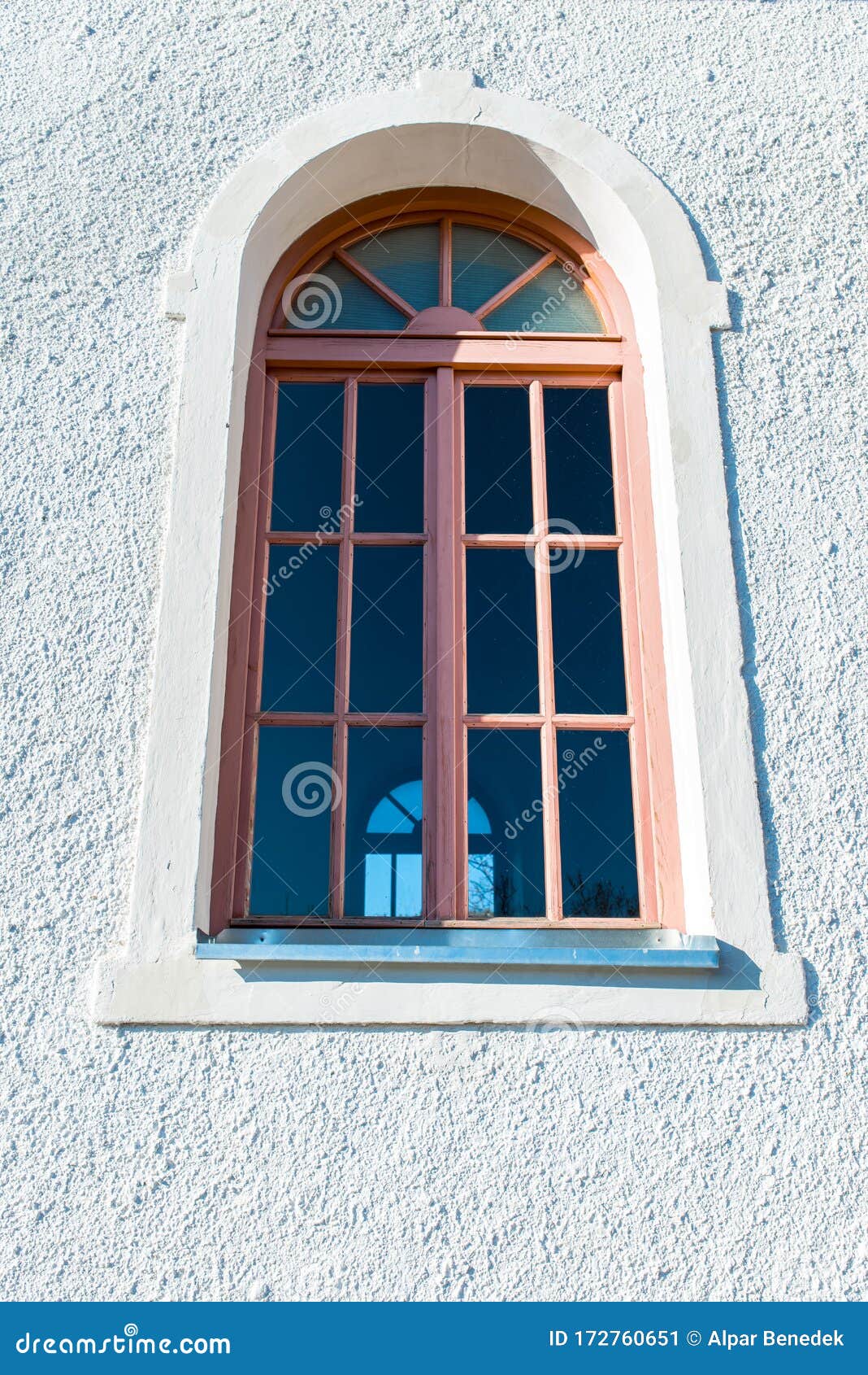 Vertical Image of a Domed Window on Old Catholic Chapel Stock Image ...