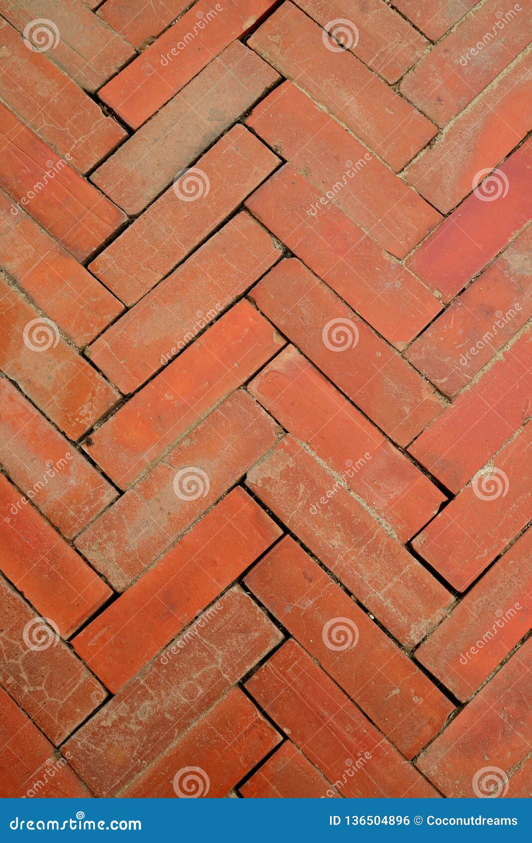 Vertical Image of Geometry Pattern of Terracotta Brick Pathway at ...
