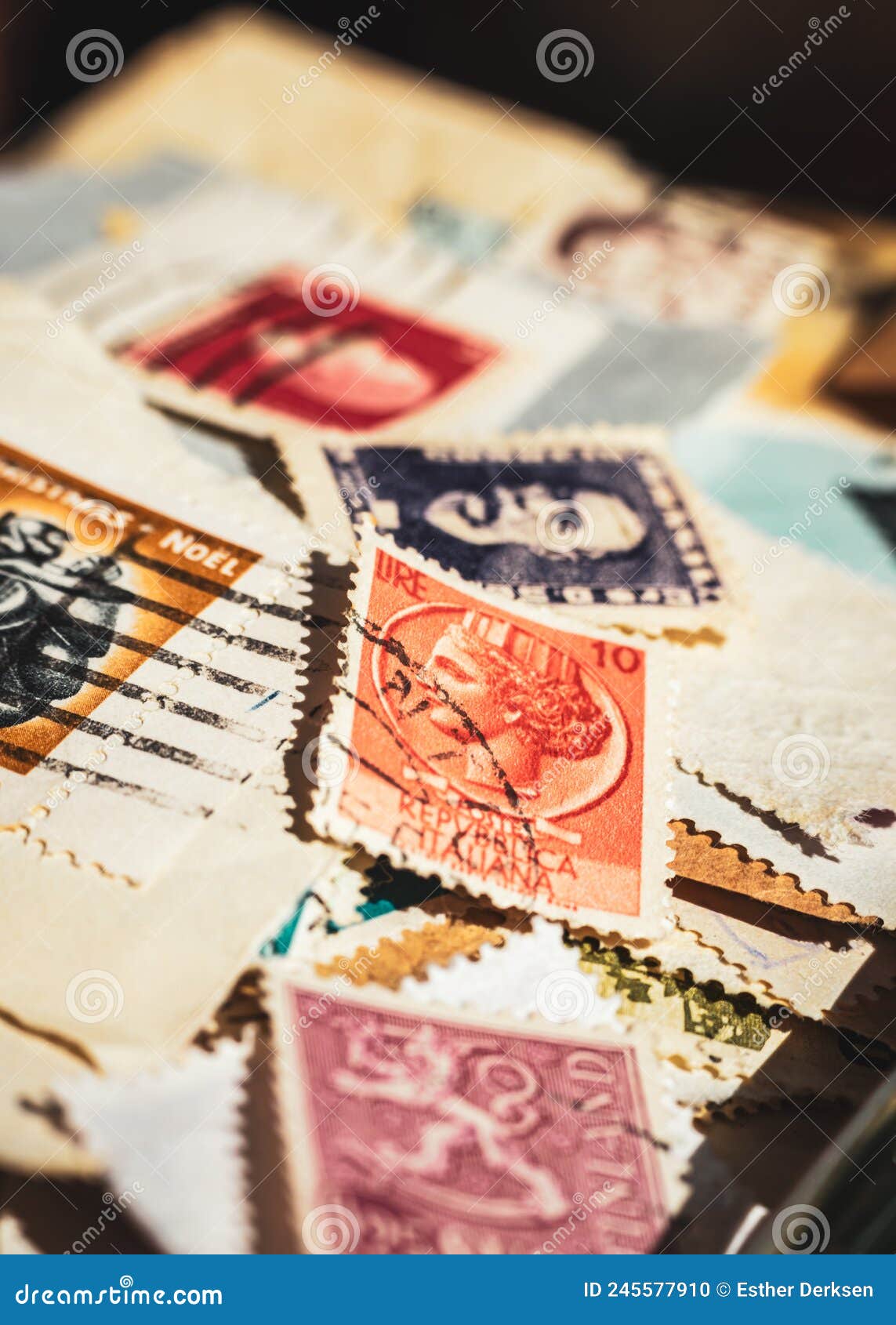 Vertical Image Of An Old Italian Postage Stamp | CartoonDealer.com ...