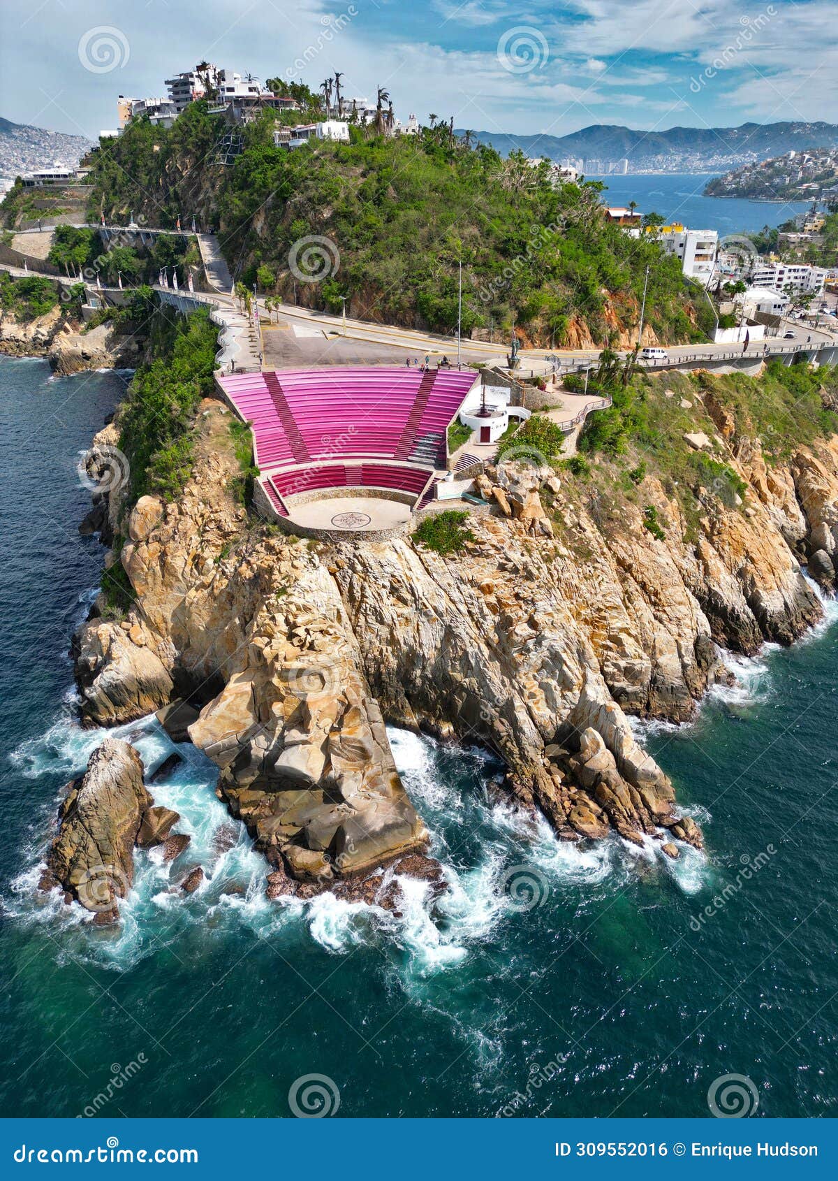 Vertical Front View of Acapulco S Sinfonia Del Mar Auditorium Stock Photo - Image of holiday ...