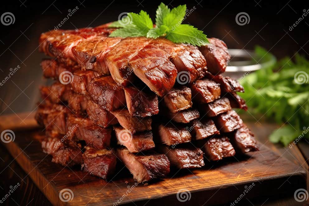 Vertical Image of Ribs Stacked in Pyramid Form Stock Photo - Image of ...