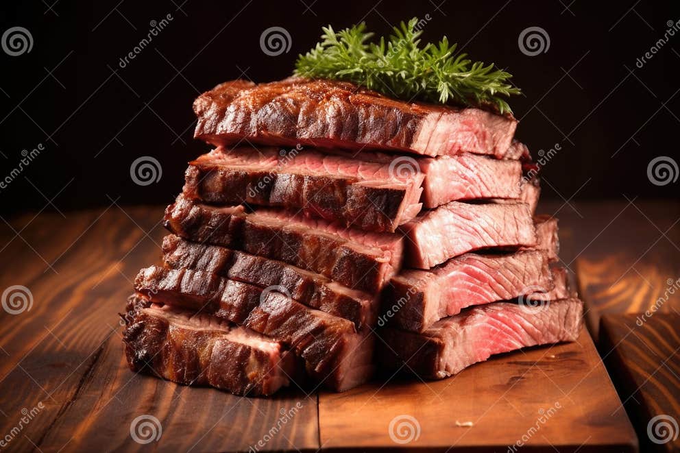 Vertical Image of Ribs Stacked in Pyramid Form Stock Photo - Image of ...
