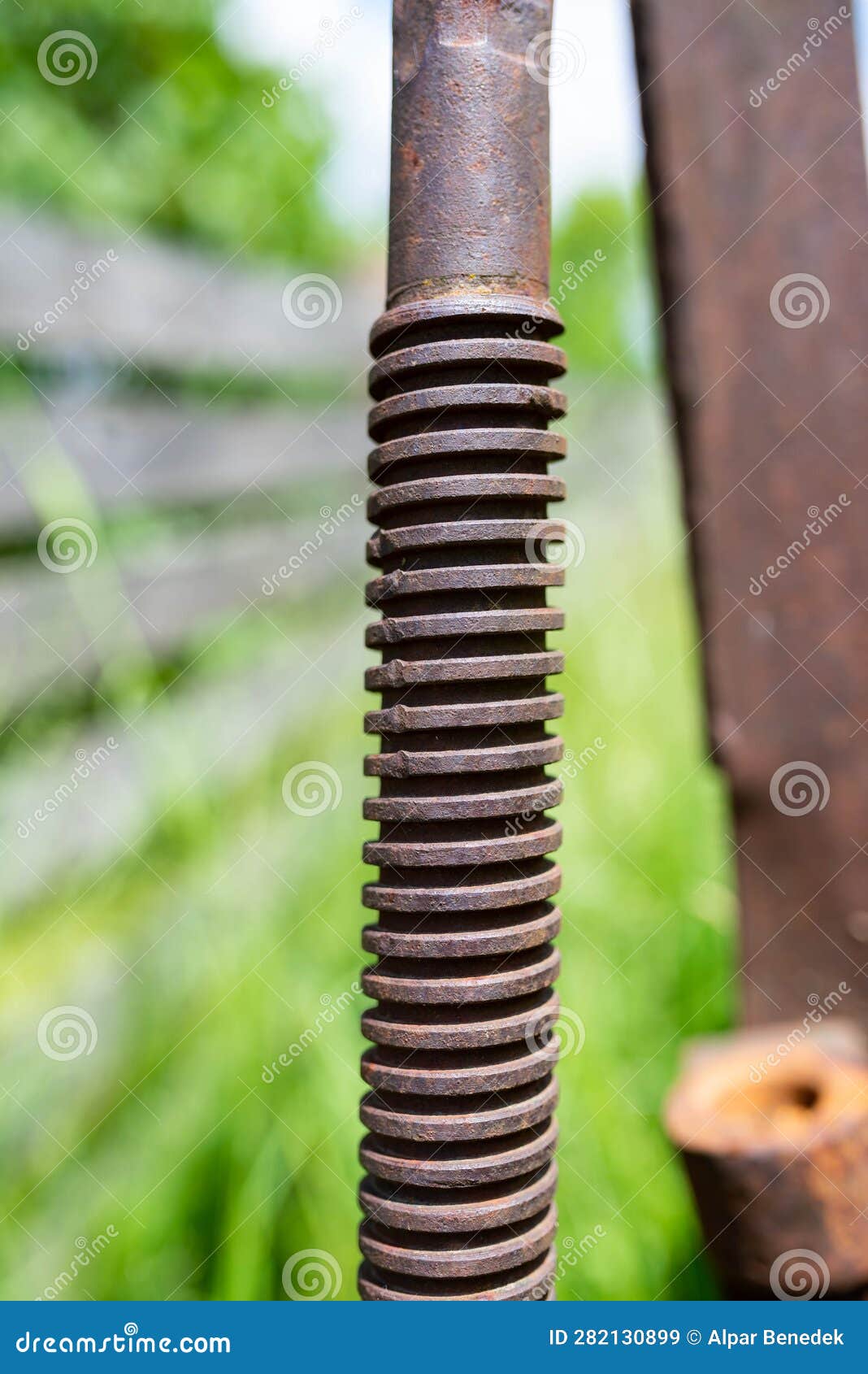 Vertical Image, Rusty Aged Thread on Abandoned Train Near Roadside ...