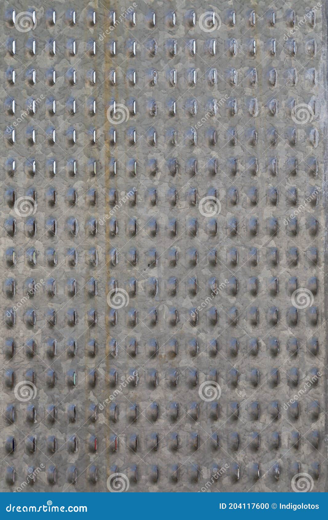 Vertical Image of a Sheet of Perforated Metal Stock Photo - Image of ...