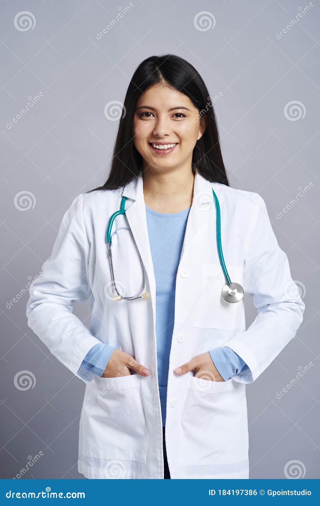 Vertical Image of Asian Female Doctor Stock Photo - Image of expertise ...