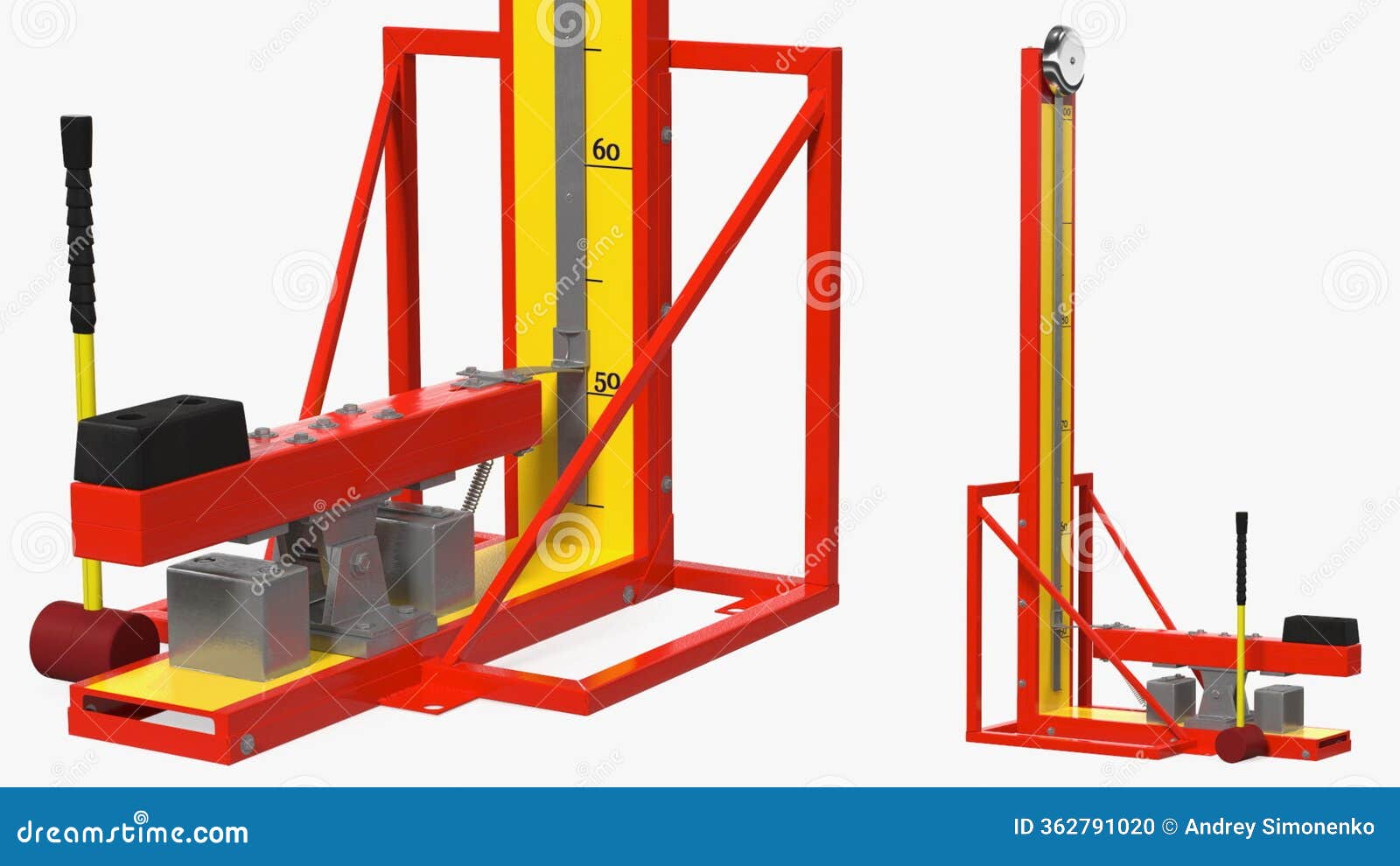 Vertical Impact Testing Device with Measurement Scale Stock Photo ...