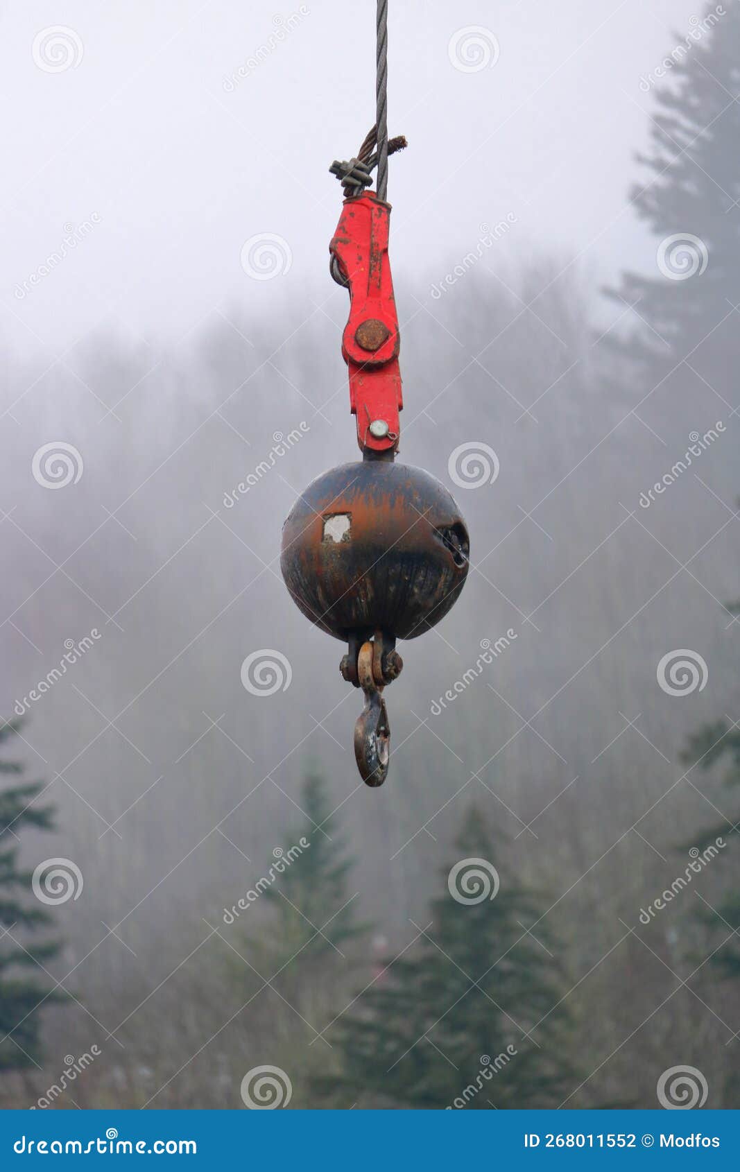 Vertical Industrial Anvil Ball and Chain Stock Photo - Image of ...