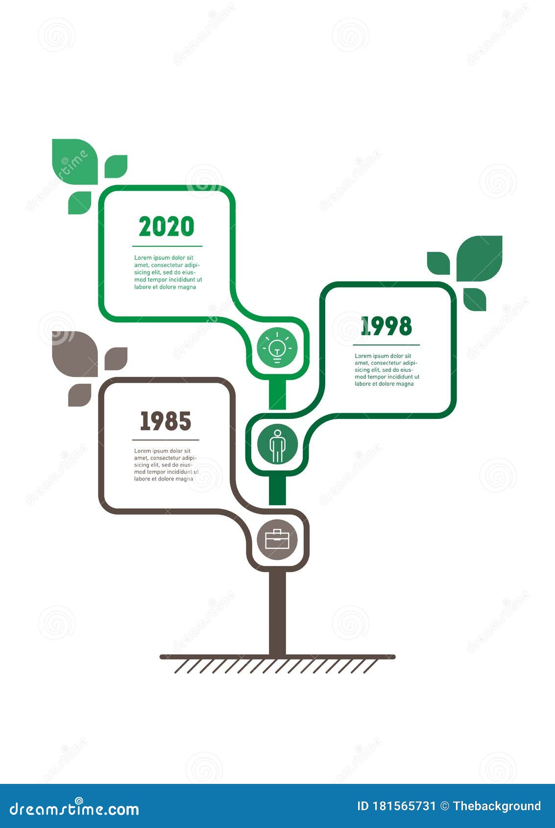 Vertical Infographics or Timeline with 3 Options. Development and ...