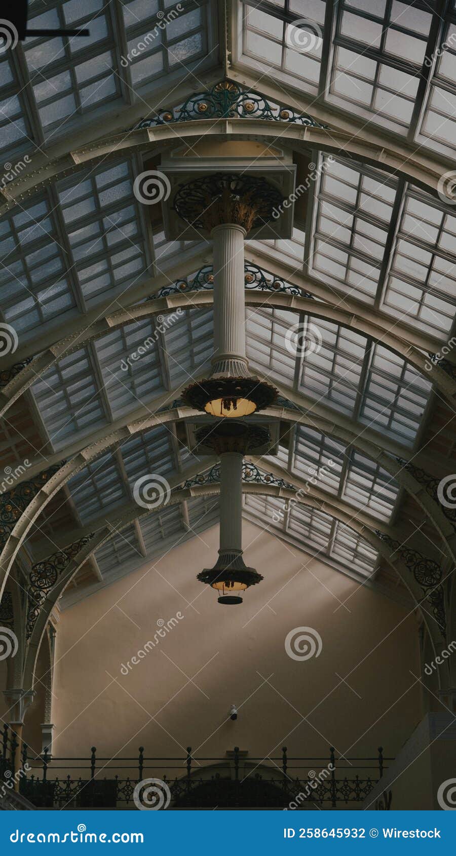 Vertical Inside Undershot of Birmingham Museum Glass Roof with Unique ...