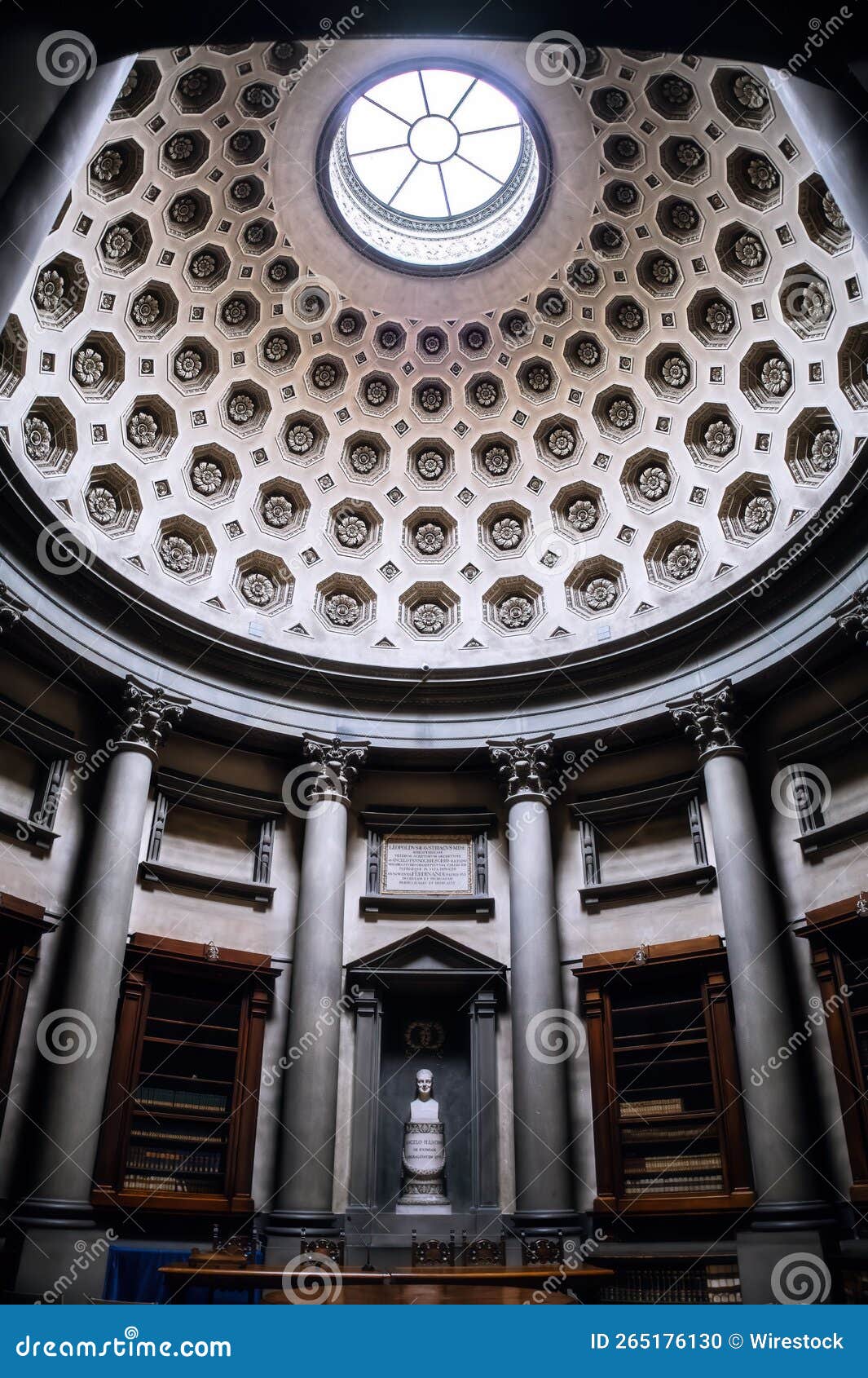 Vertical of an Inside View of Laurentian Library Editorial Image ...