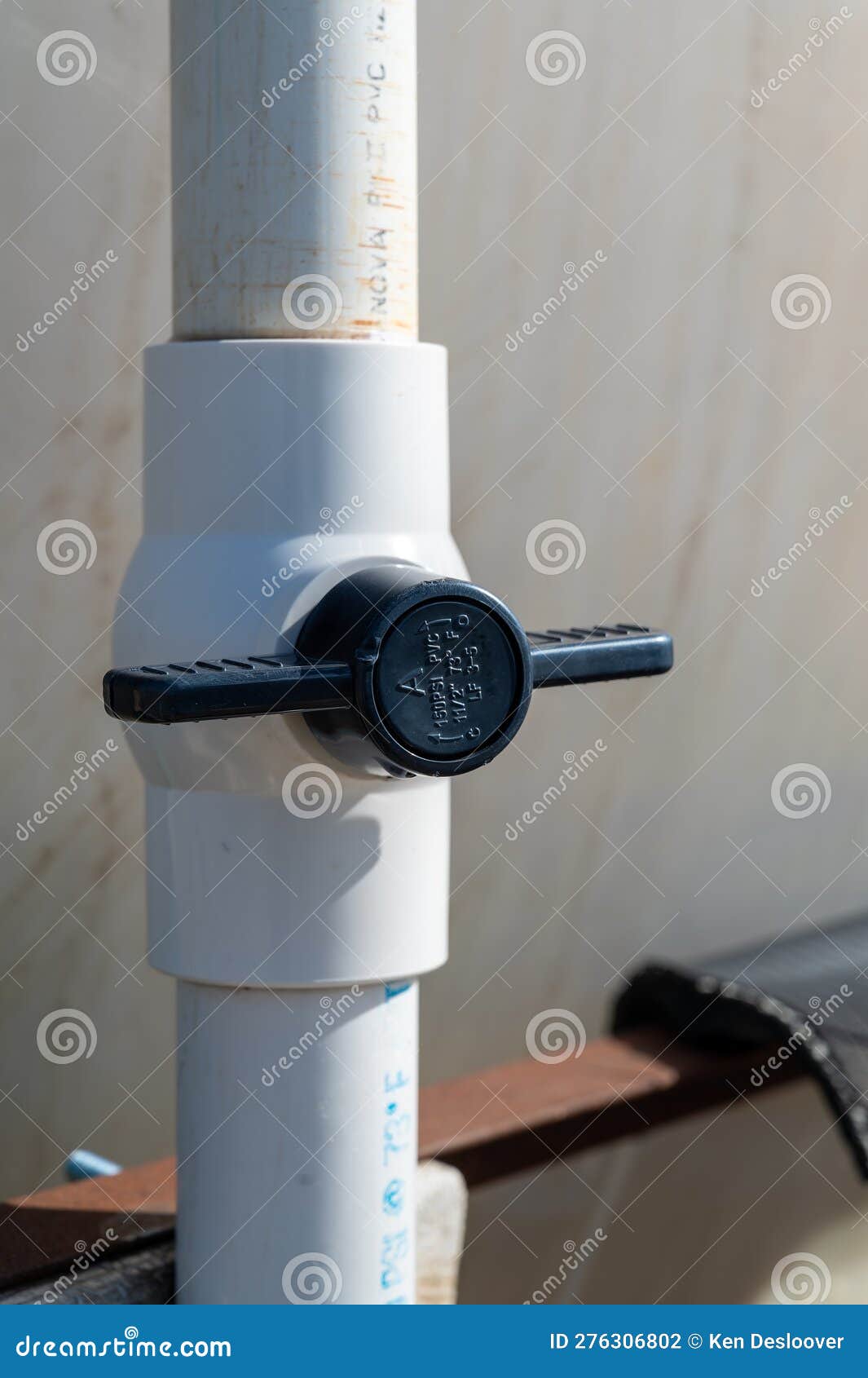 Vertical Installation of a PVC Value in an Agricultural Setting Used To ...