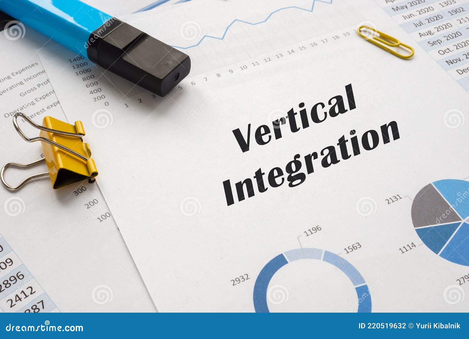 Vertical Integration Sign on the Sheet Stock Photo - Image of ...