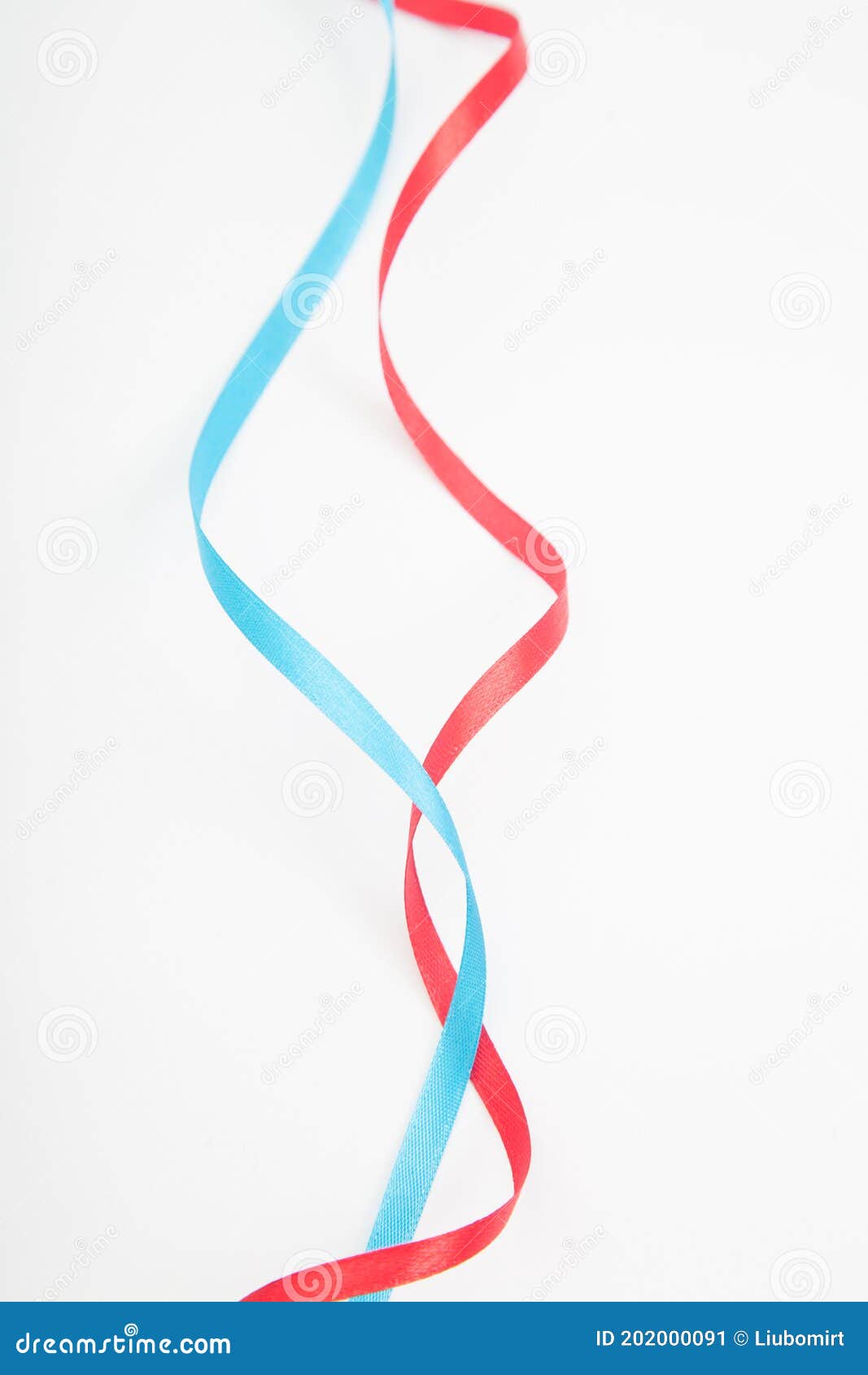 Vertical Interweaving Red and Blue Wavy Ribbons Stock Image - Image of ...