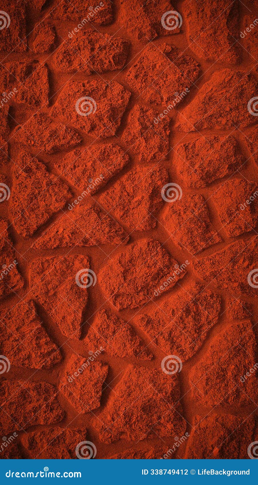 A Vertical 4K Background Featuring A Striking Red Grainy Stone Wall ...