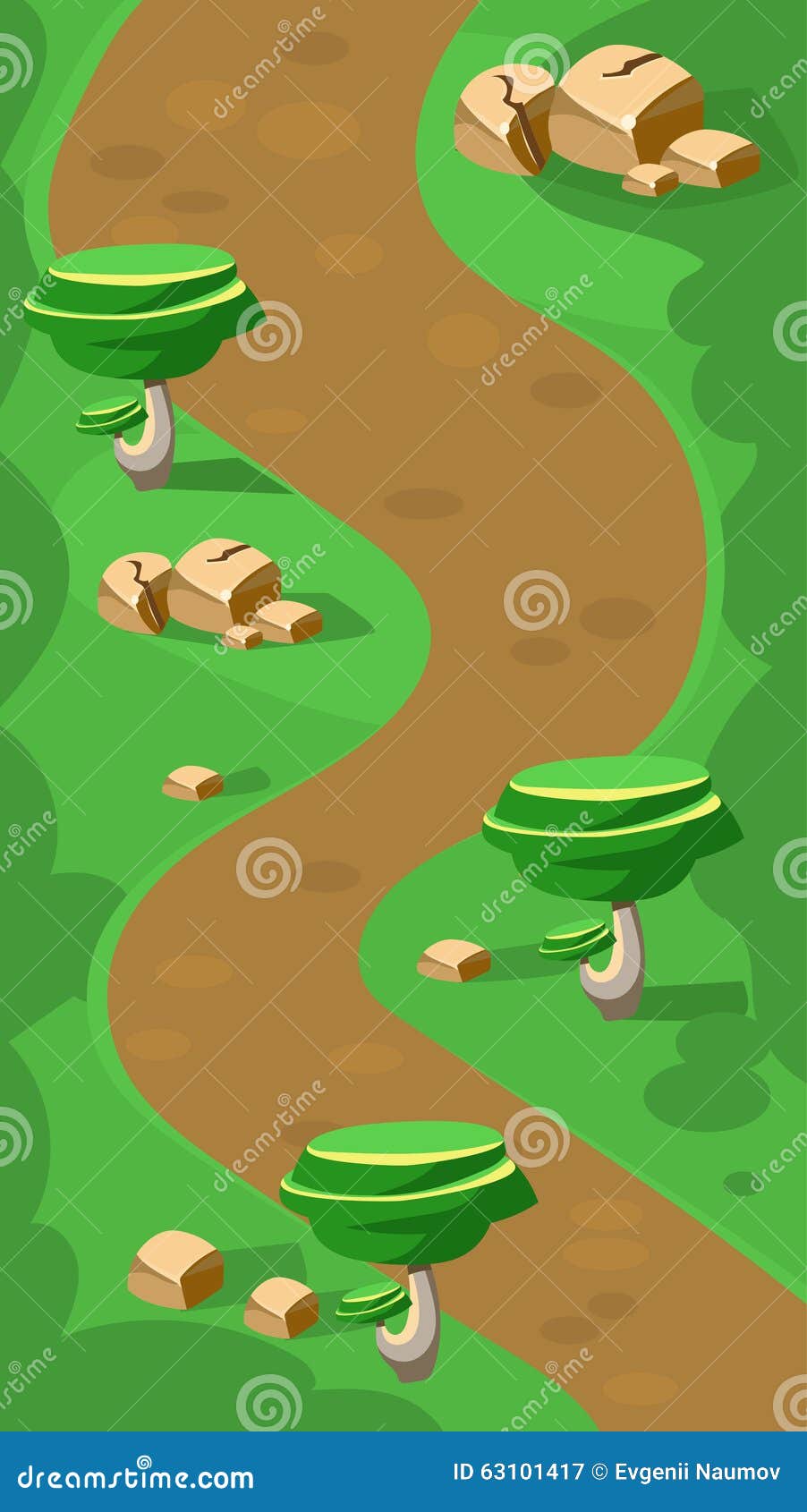 Vertical Landscape Illustration, Road Across Stock Vector ...