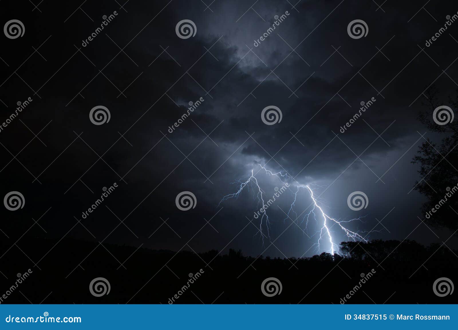 Vertical Lightning Strike stock image. Image of ground - 34837515