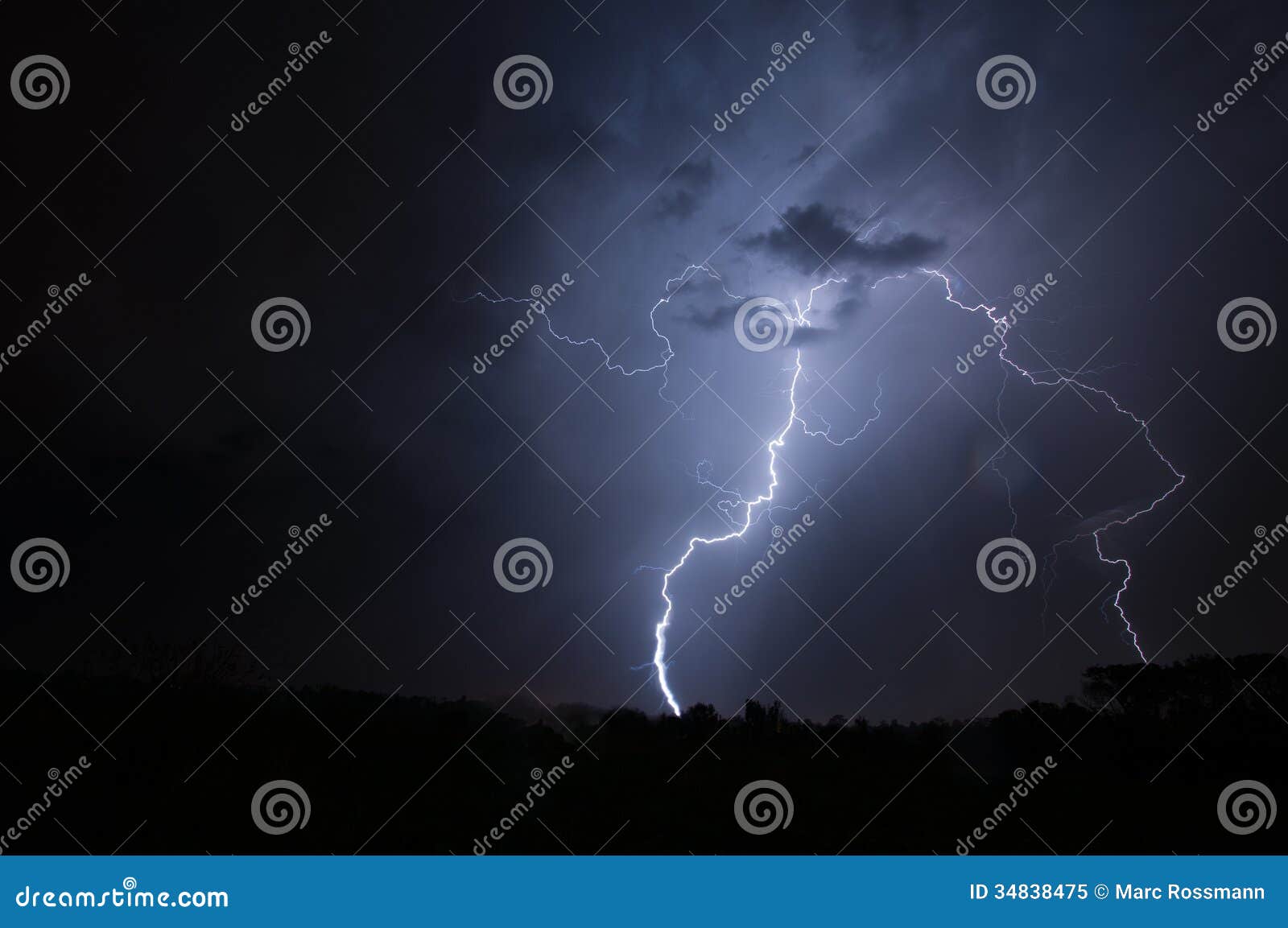 Vertical Lightning Strike stock image. Image of flash - 34838475