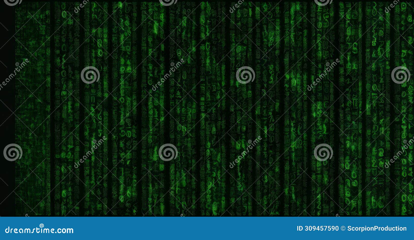 Digital Rain in Green Matrix Stock Photo - Image of digital, movement ...