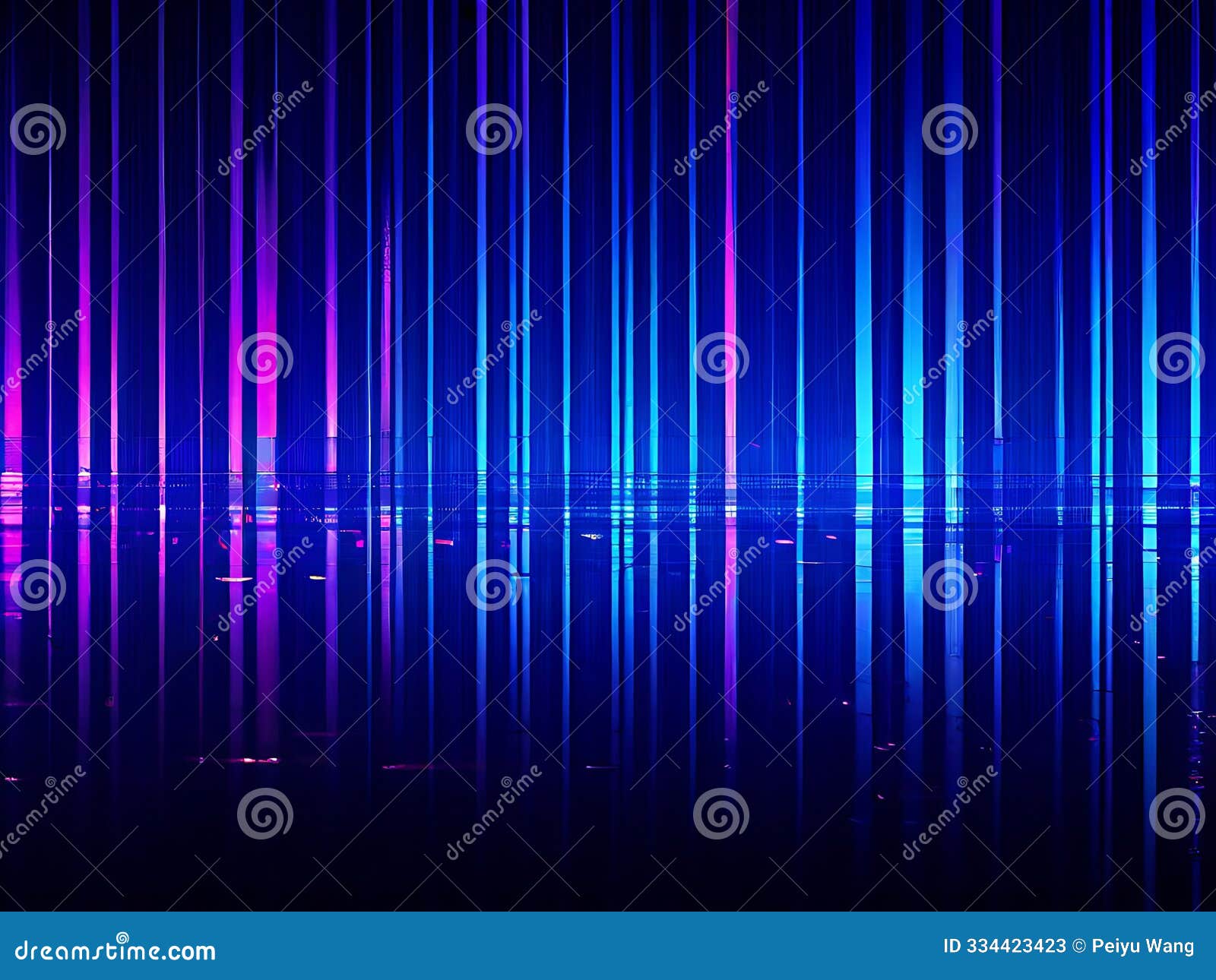 Vertical Lines of Colorful Light with Digital Glitch Effects Dark ...