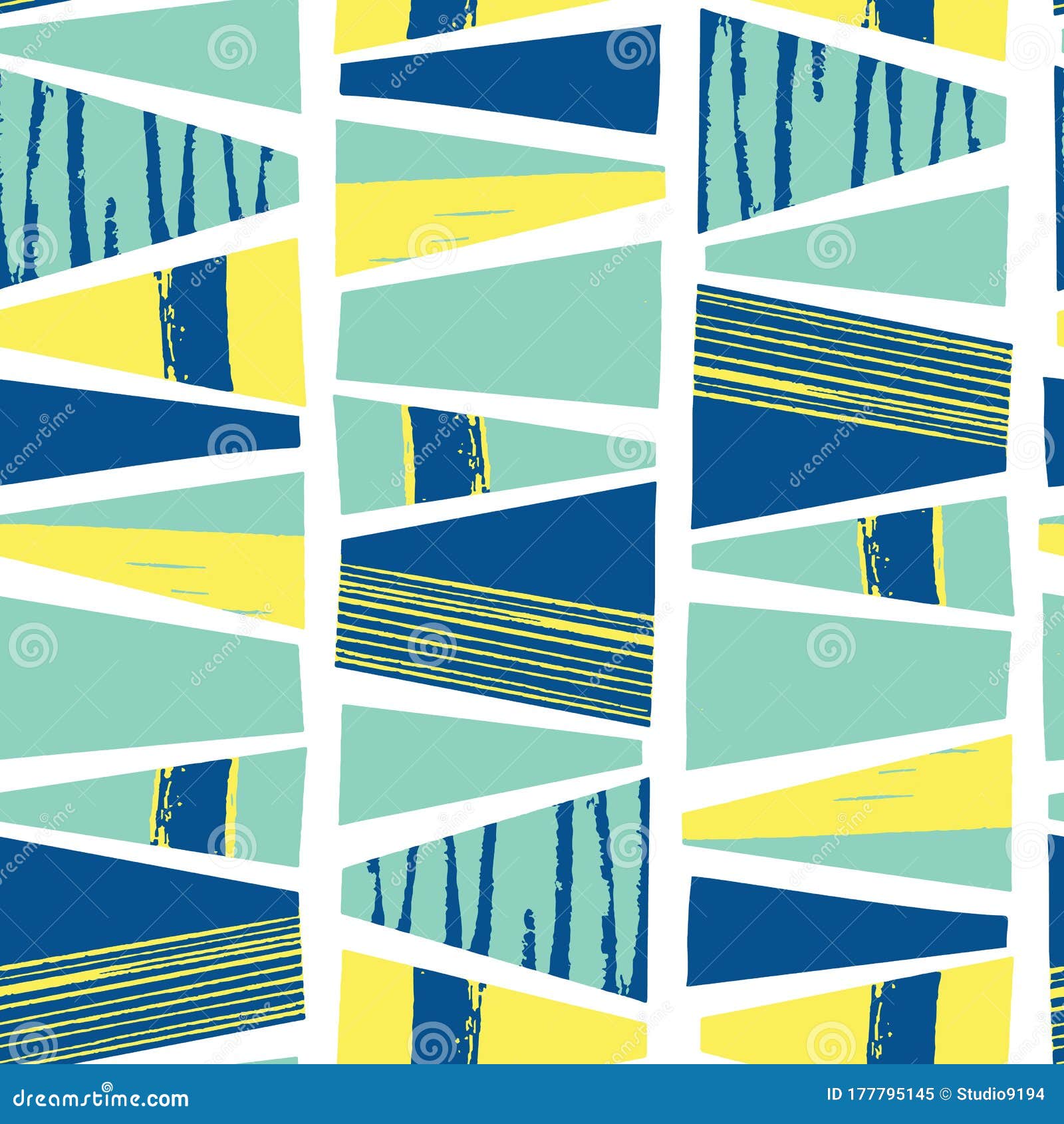 Vertical Lines of Trapezoid Shapes Seamless Vector Pattern. Textured ...