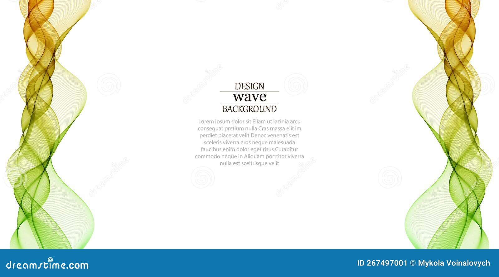 Vertical Lines Yellow-green Waves on a White Background Stock Image ...