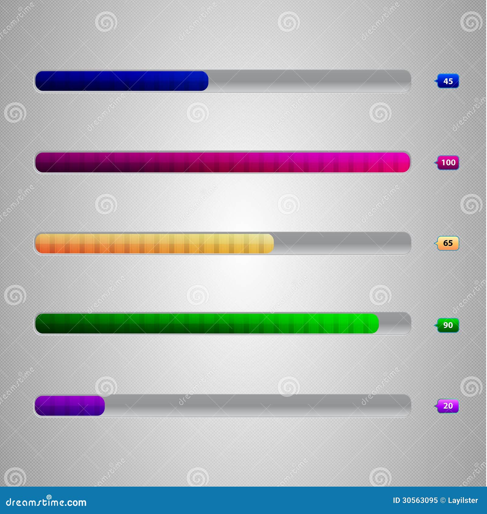 Vertical Loading Bars. Vector Clipart Isolated On White Background ...