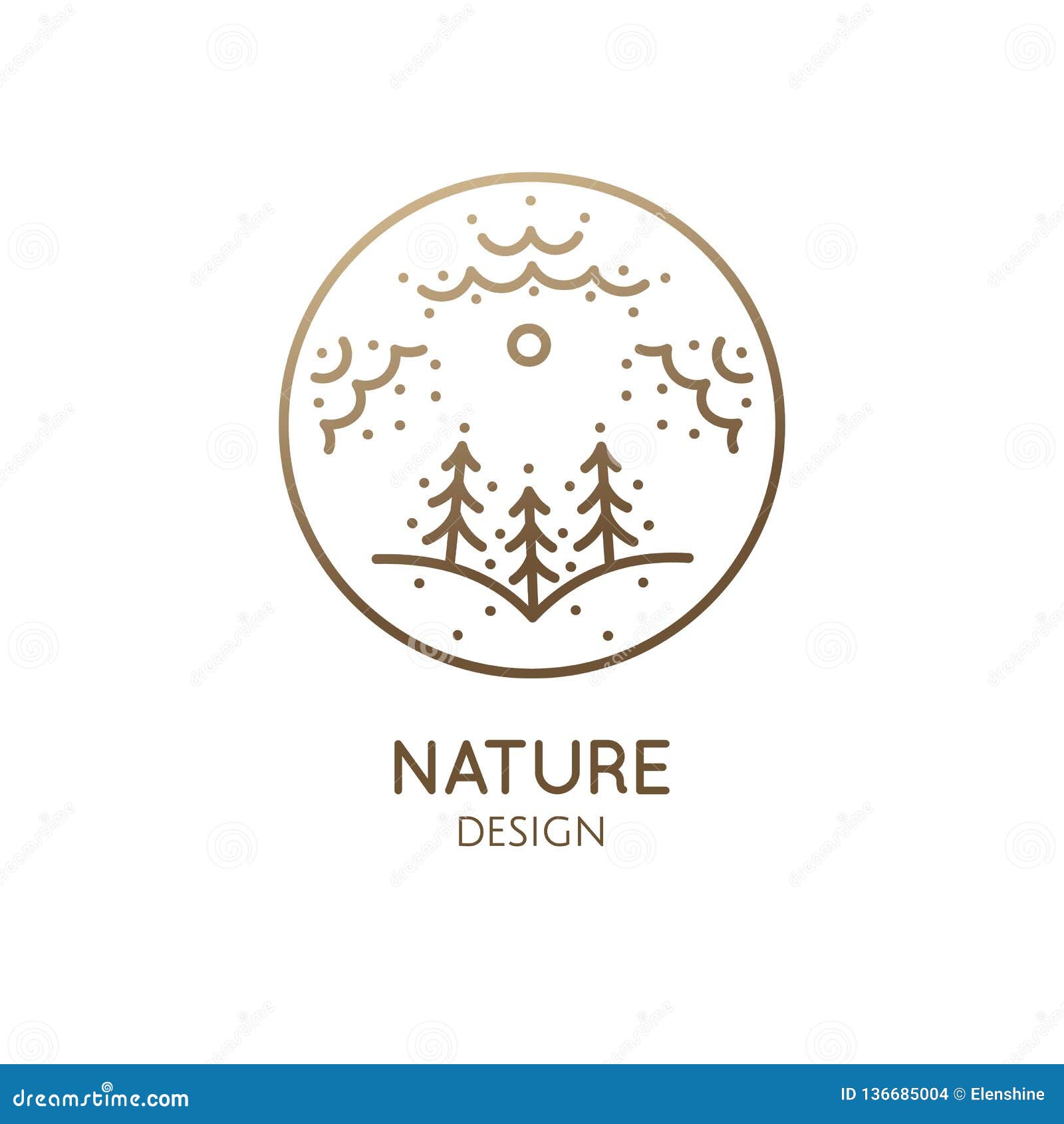 Vertical logo nature stock vector. Illustration of plant - 136685004