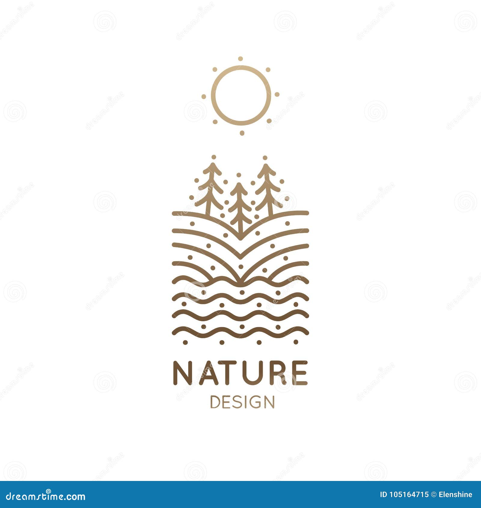 Vertical logo nature stock vector. Illustration of logo - 105164715