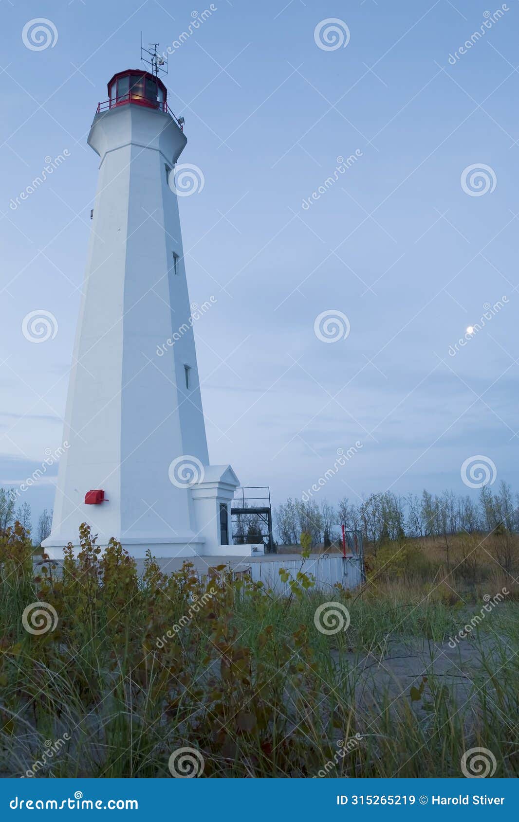 Vertical of Long Point Lighthouse in Ontario, Canada Stock Image ...