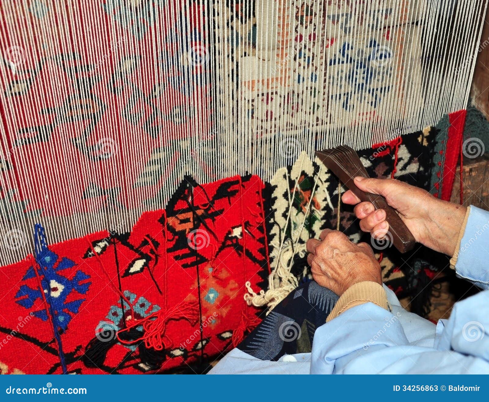 Vertical loom stock image. Image of folk, vertical, assemblages - 34256863