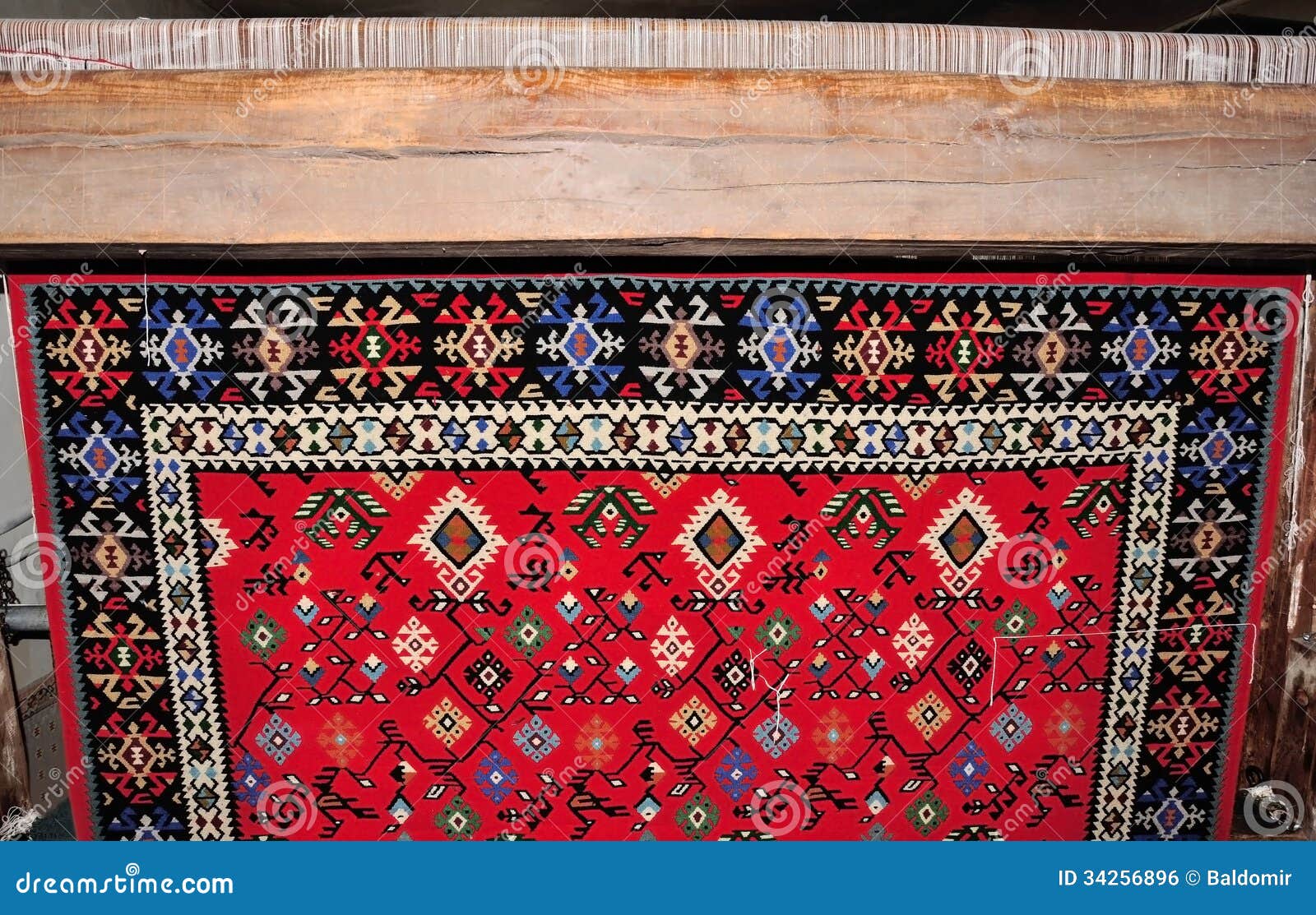 Vertical loom stock photo. Image of canvas, orange, cotton - 34256896