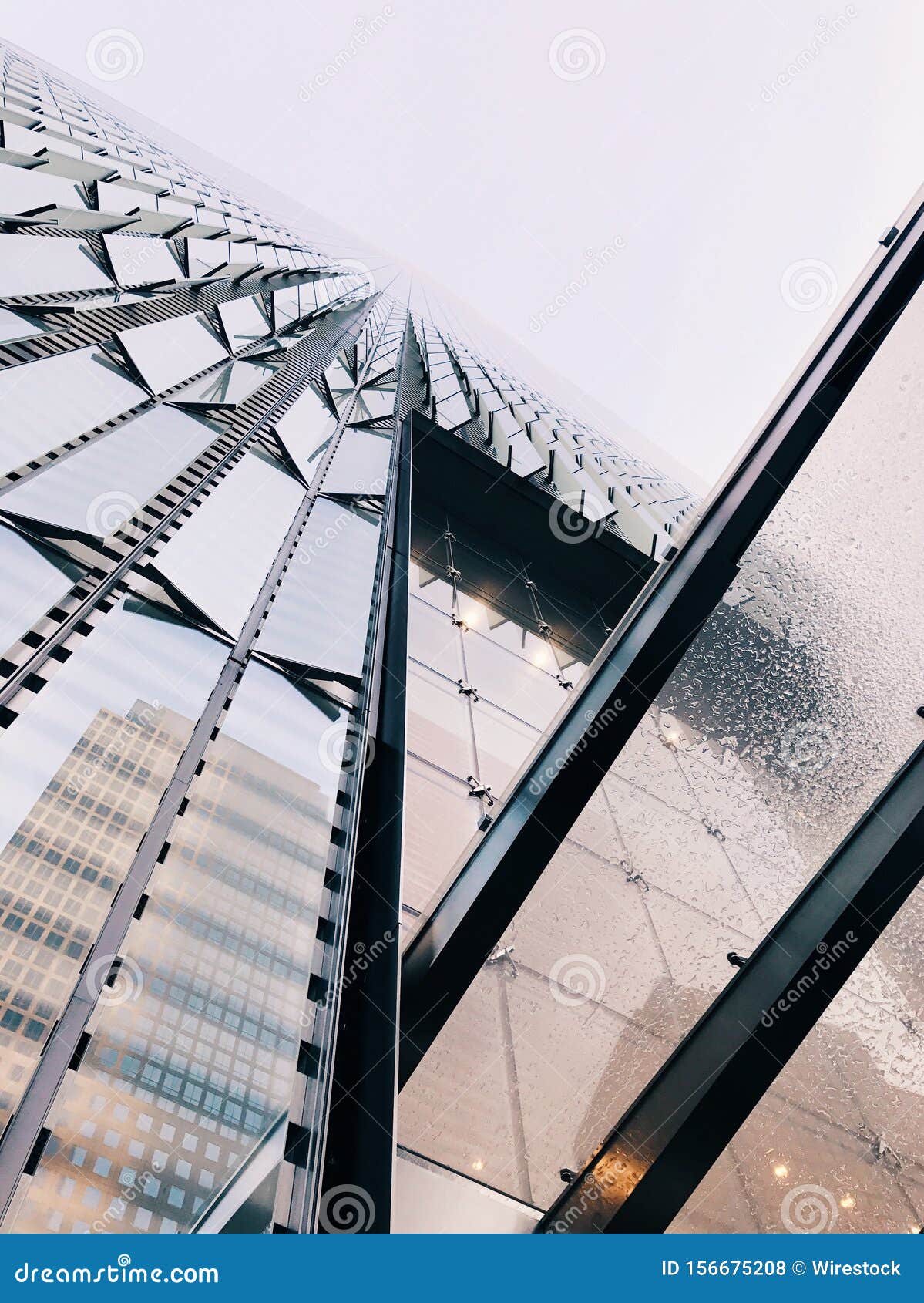 Vertical Low Angle Shot of an Abstract Brutalist Architectural Building ...
