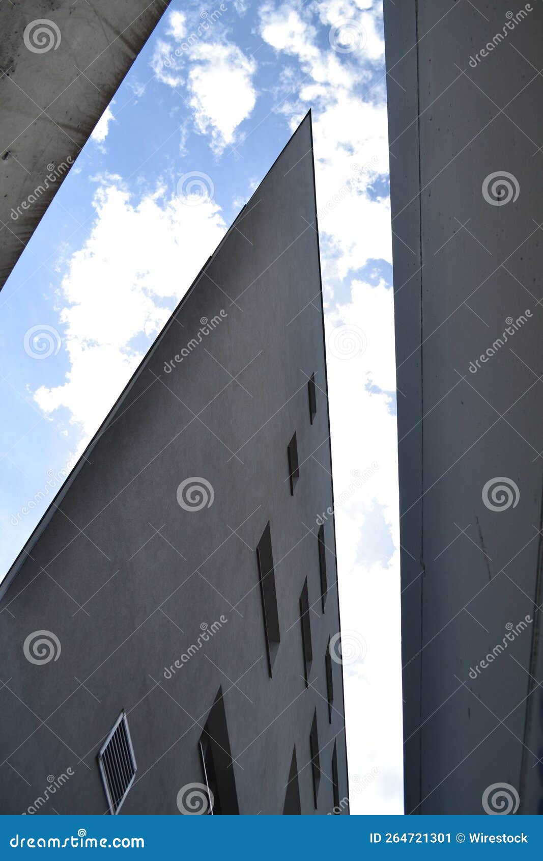 Vertical Low Angle Shot of a Building Stock Image - Image of building, blue: 264721301