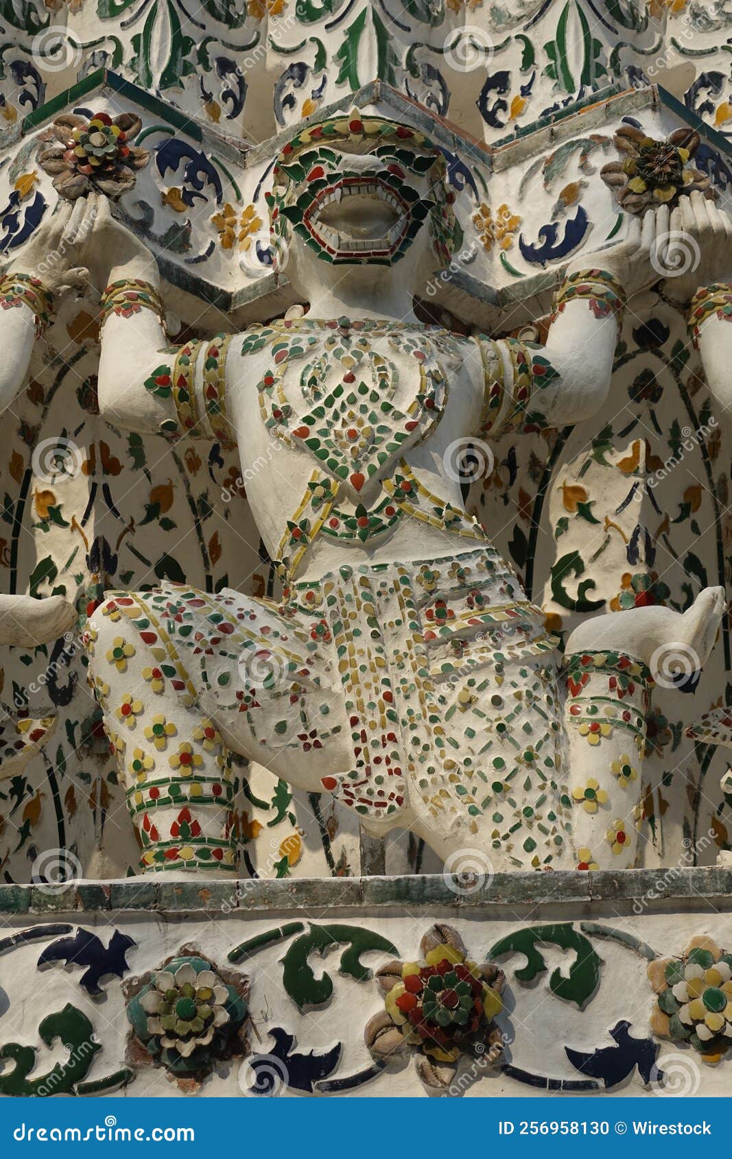 Statue Of Demon Guardian Statue In Thailand With Sun And Copyspace ...