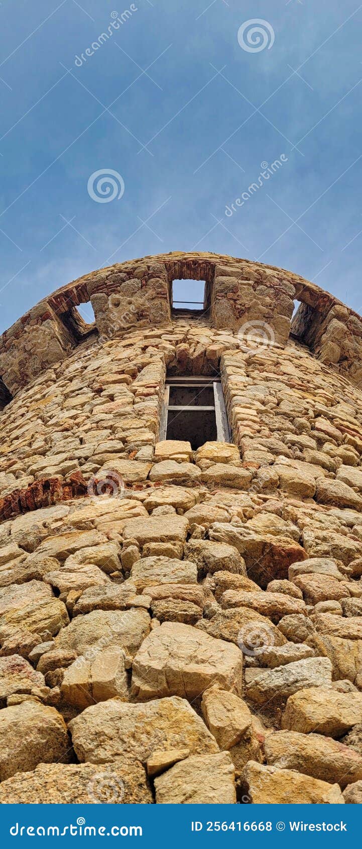 Vertical Low Angle Shot of Tower of Capu Di Muru Stock Photo - Image of ...