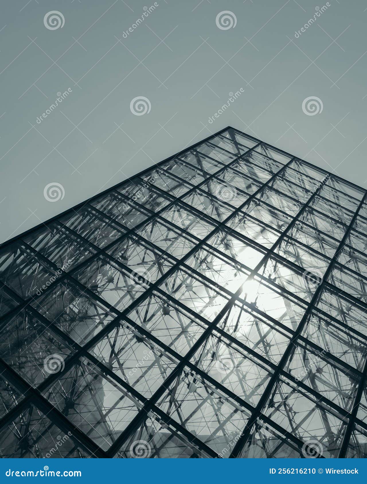 Vertical Low Angle Shot of a Triangular Construction Stock Photo ...