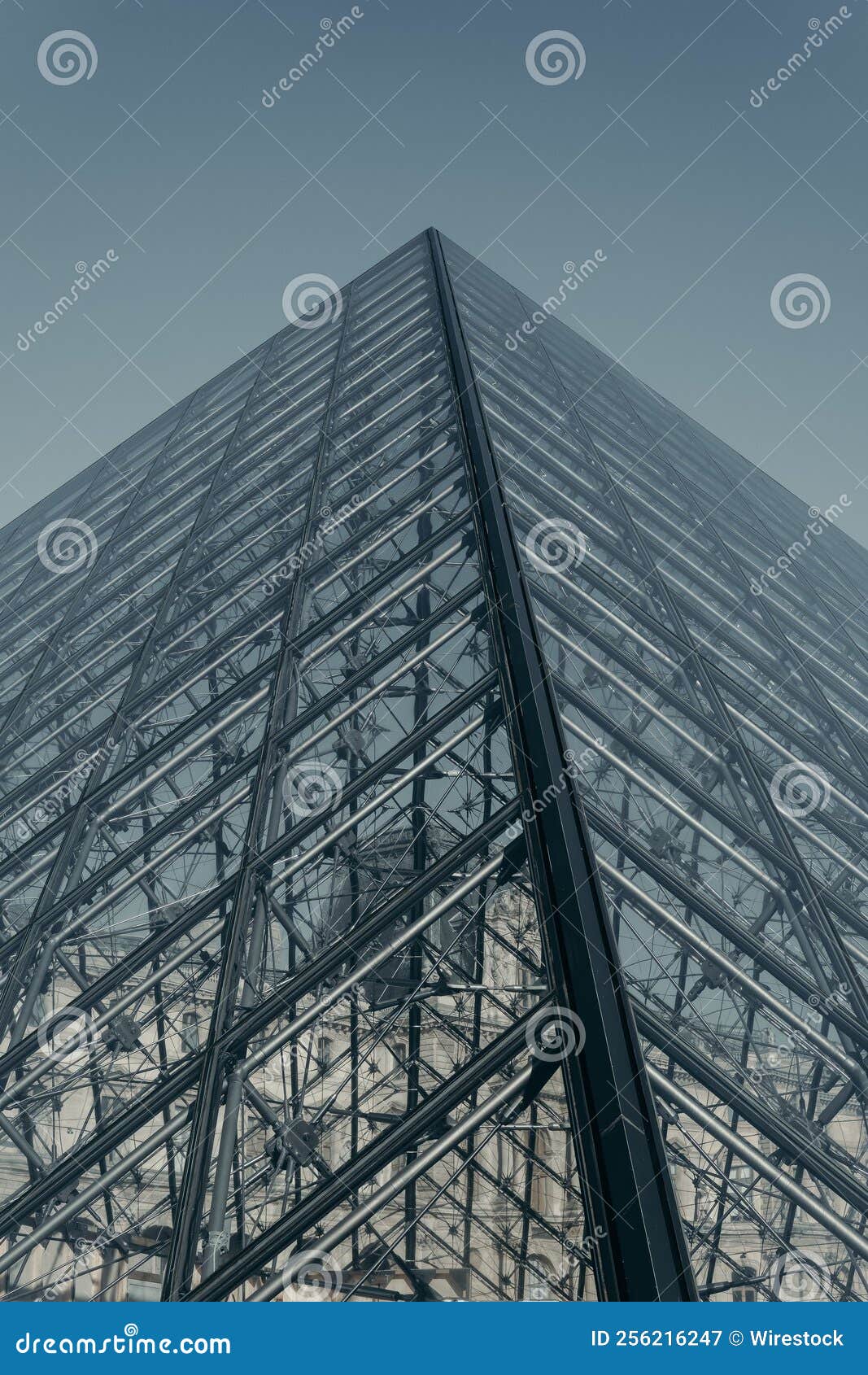 Vertical Low Angle Shot of a Triangular Construction Stock Image ...