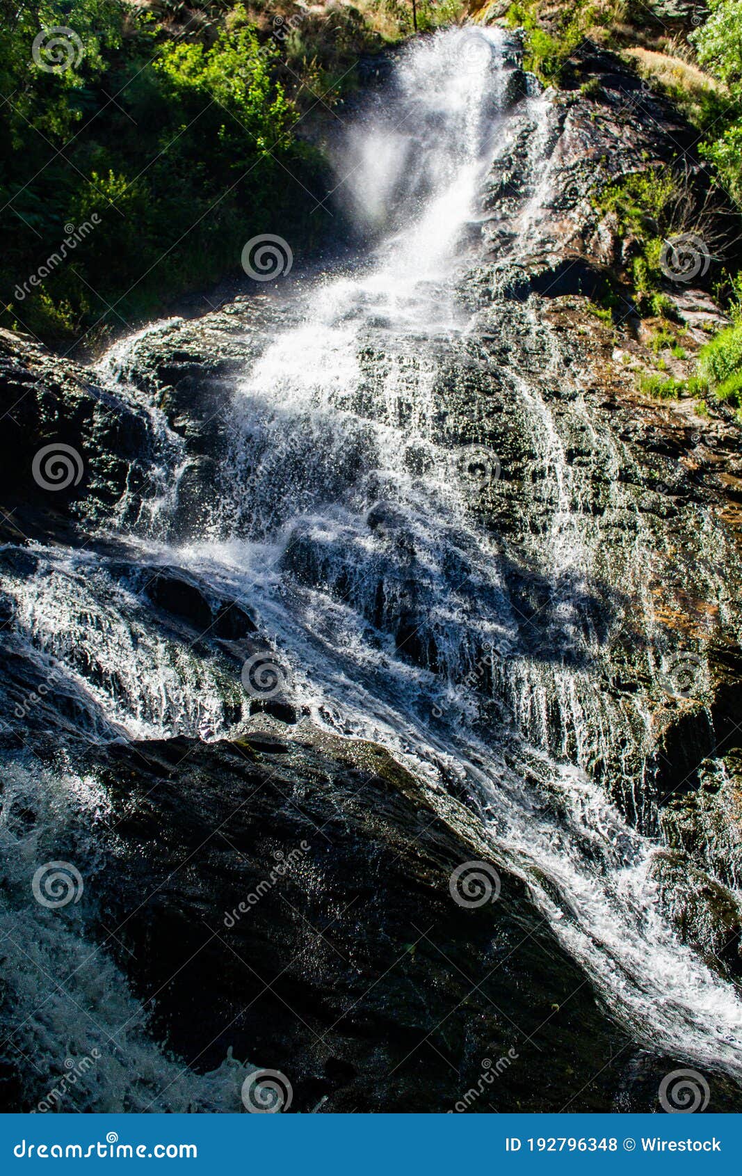 Vertical Low Angle Shot of a Waterfall Captured during the Daytime ...