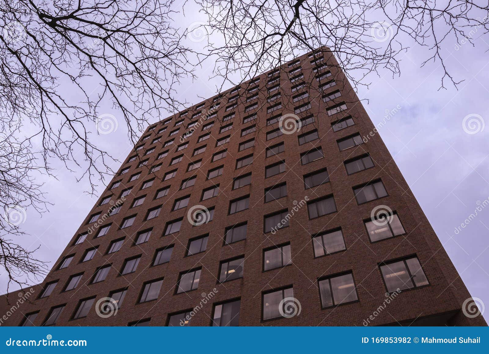 Vertical Low Angle View of Civic Center Tower Editorial Photography ...