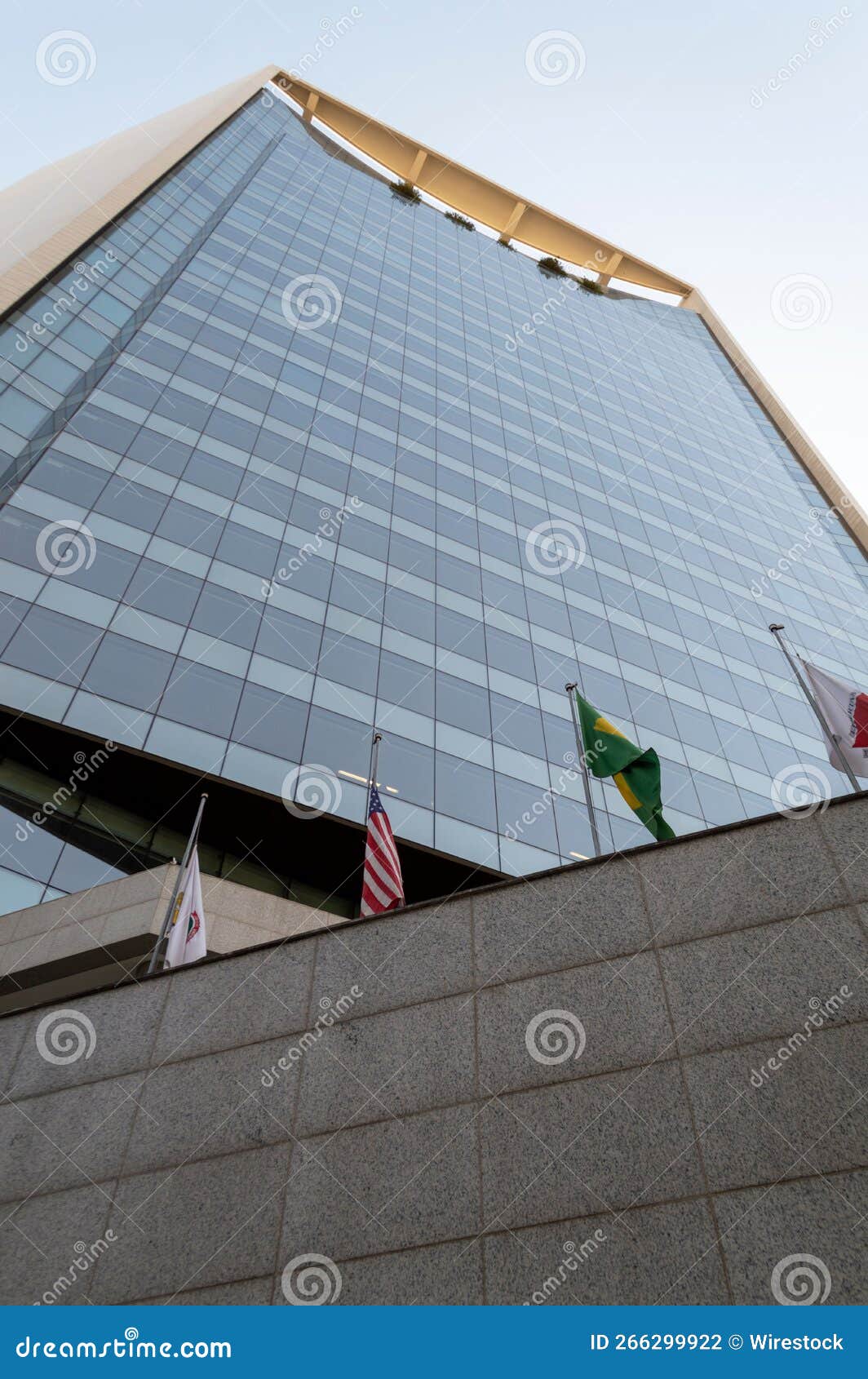 Vertical Low Angle View of the Fully Digital Inter Bank S Modern and ...
