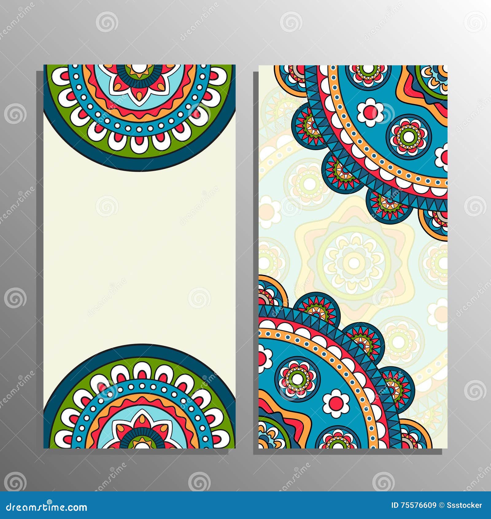Vertical mandala banner stock vector. Illustration of doodle - 75576609