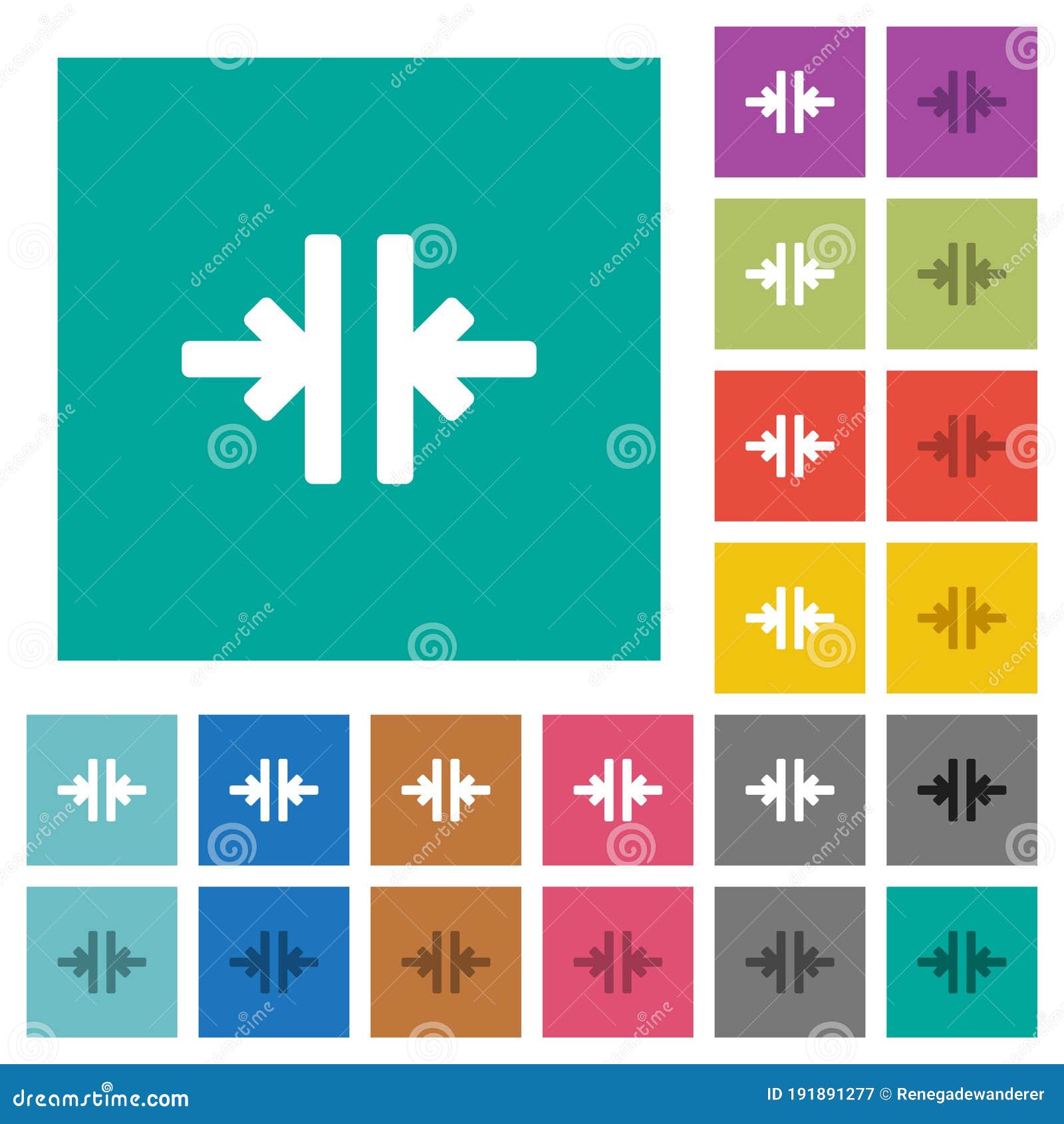 Vertical Merge Concept Vector Linear Icon Isolated On Transparent ...